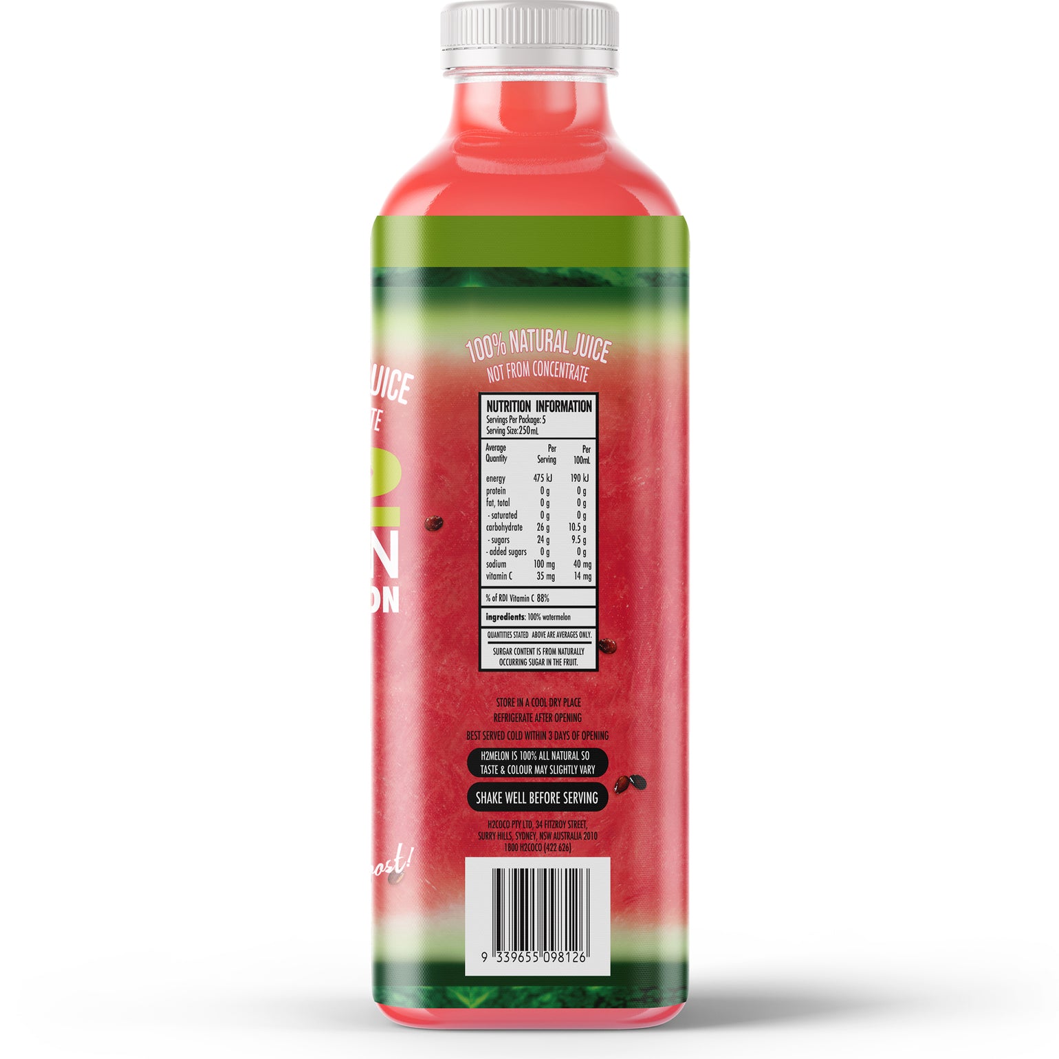 H2melon Watermelon Juice 1.25L x6 – H2coco